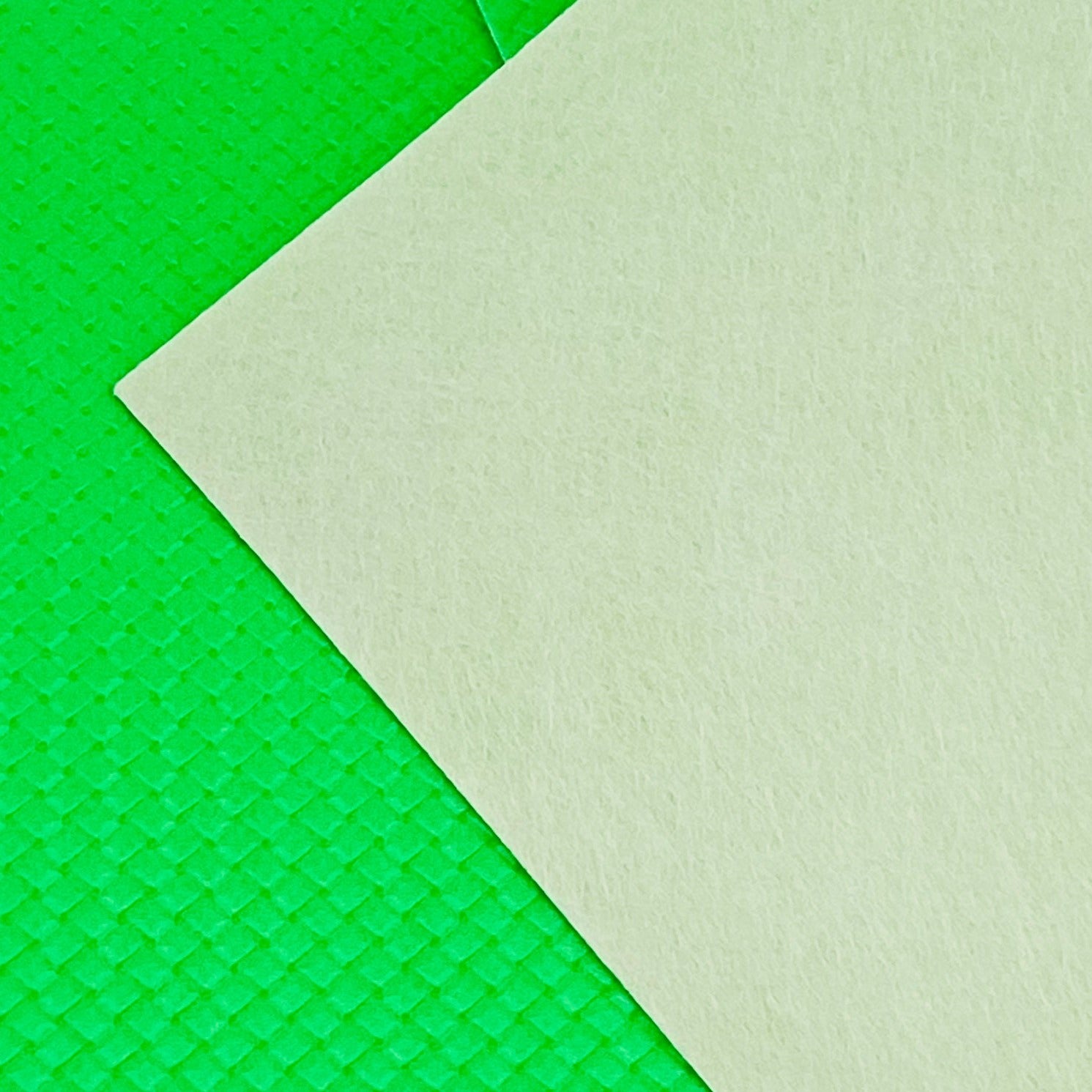 Embossed Faux Leather Sheet - Neon Green
