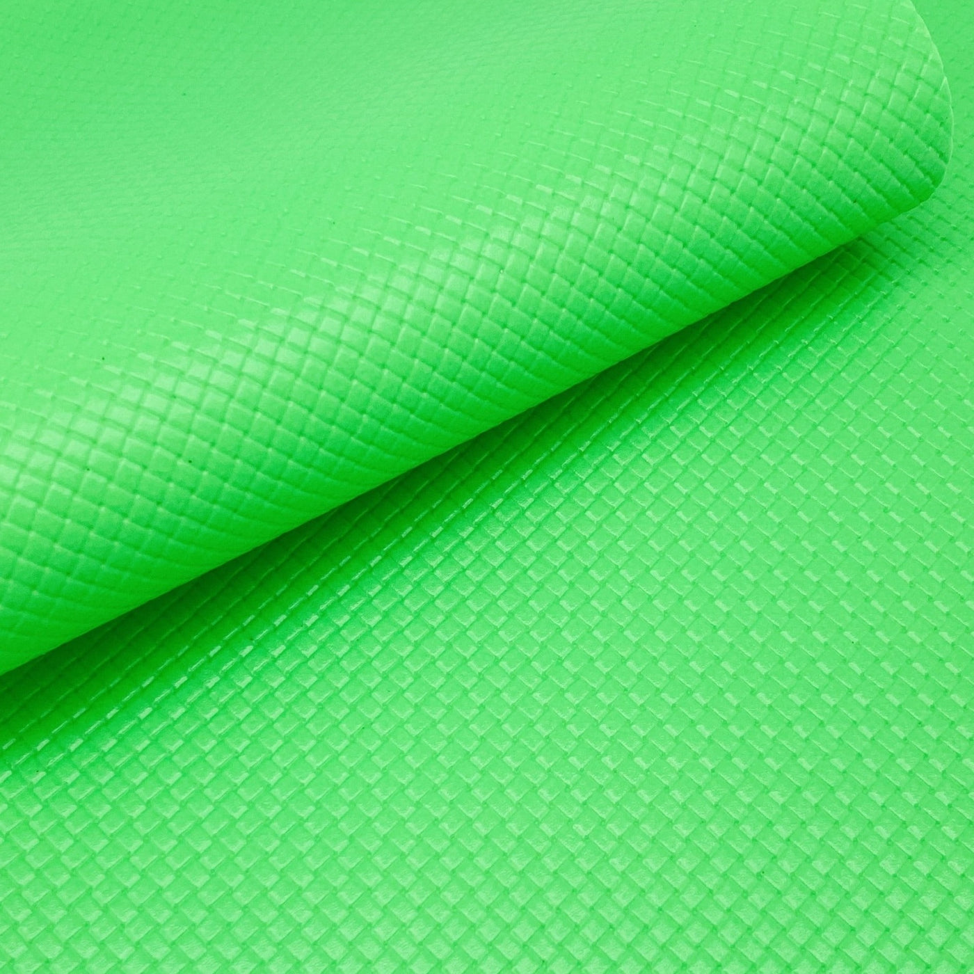 Embossed Faux Leather Sheet - Neon Green