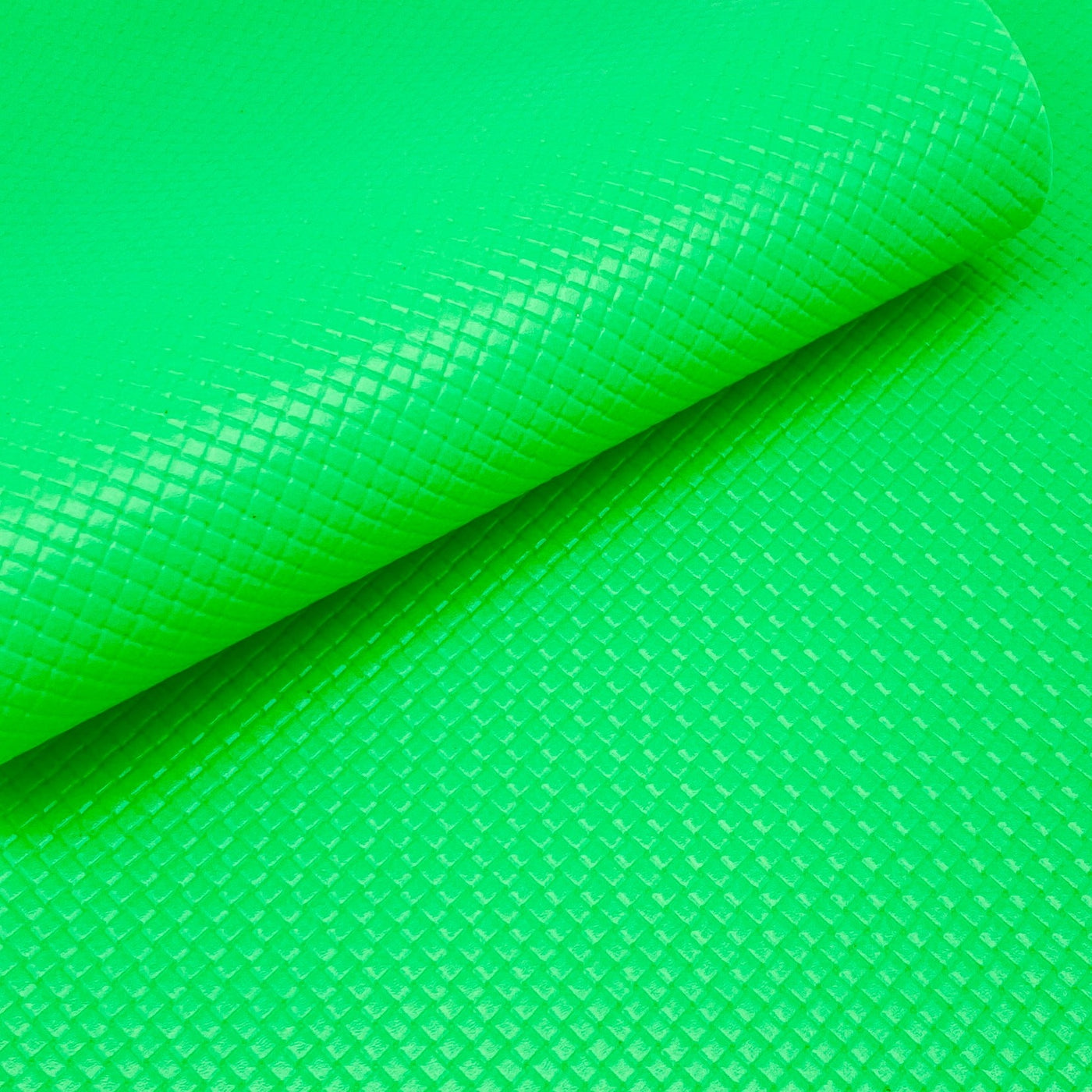 Embossed Faux Leather Sheet - Neon Green