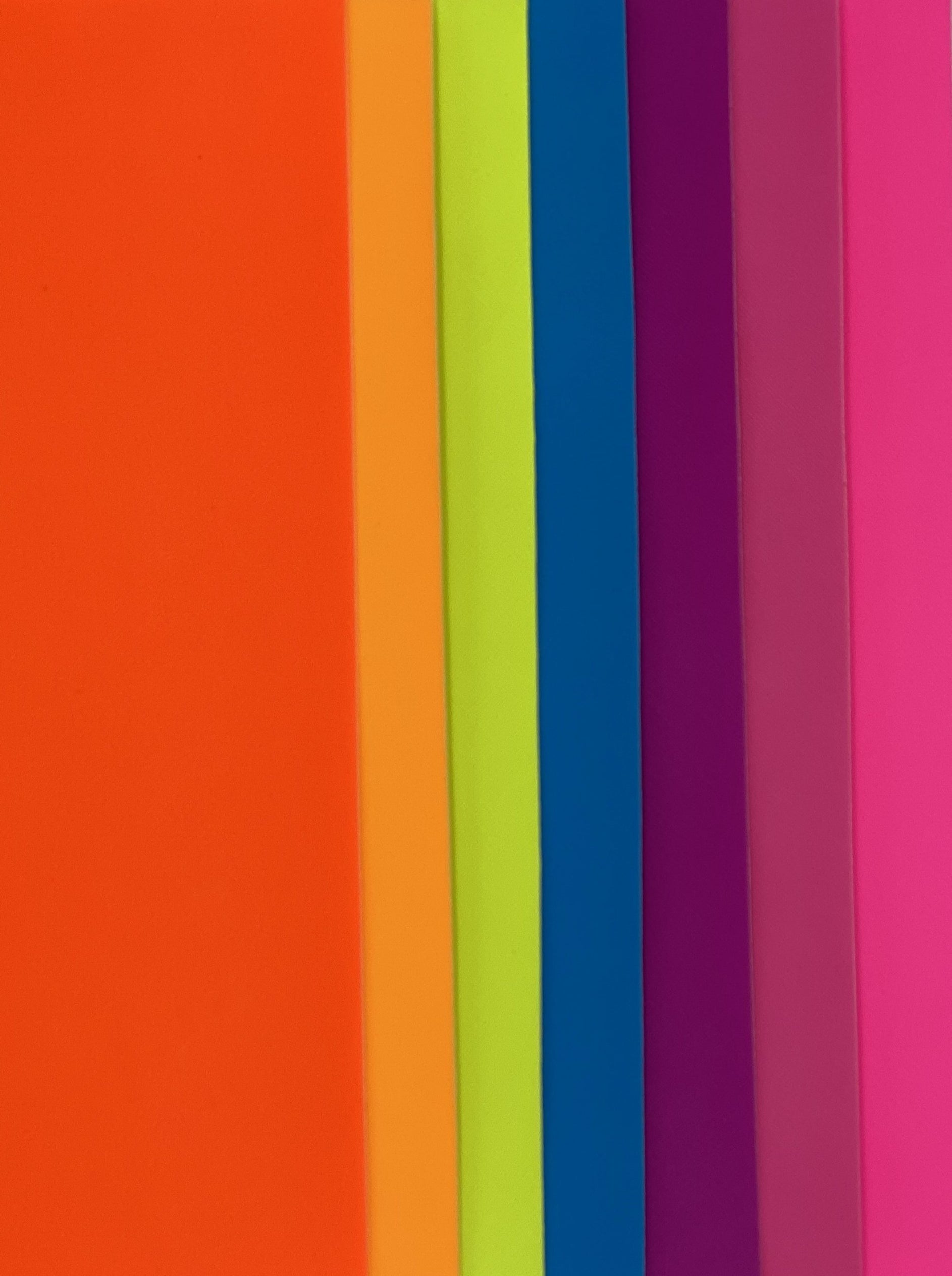 Neon Solid Faux Leather Sheets