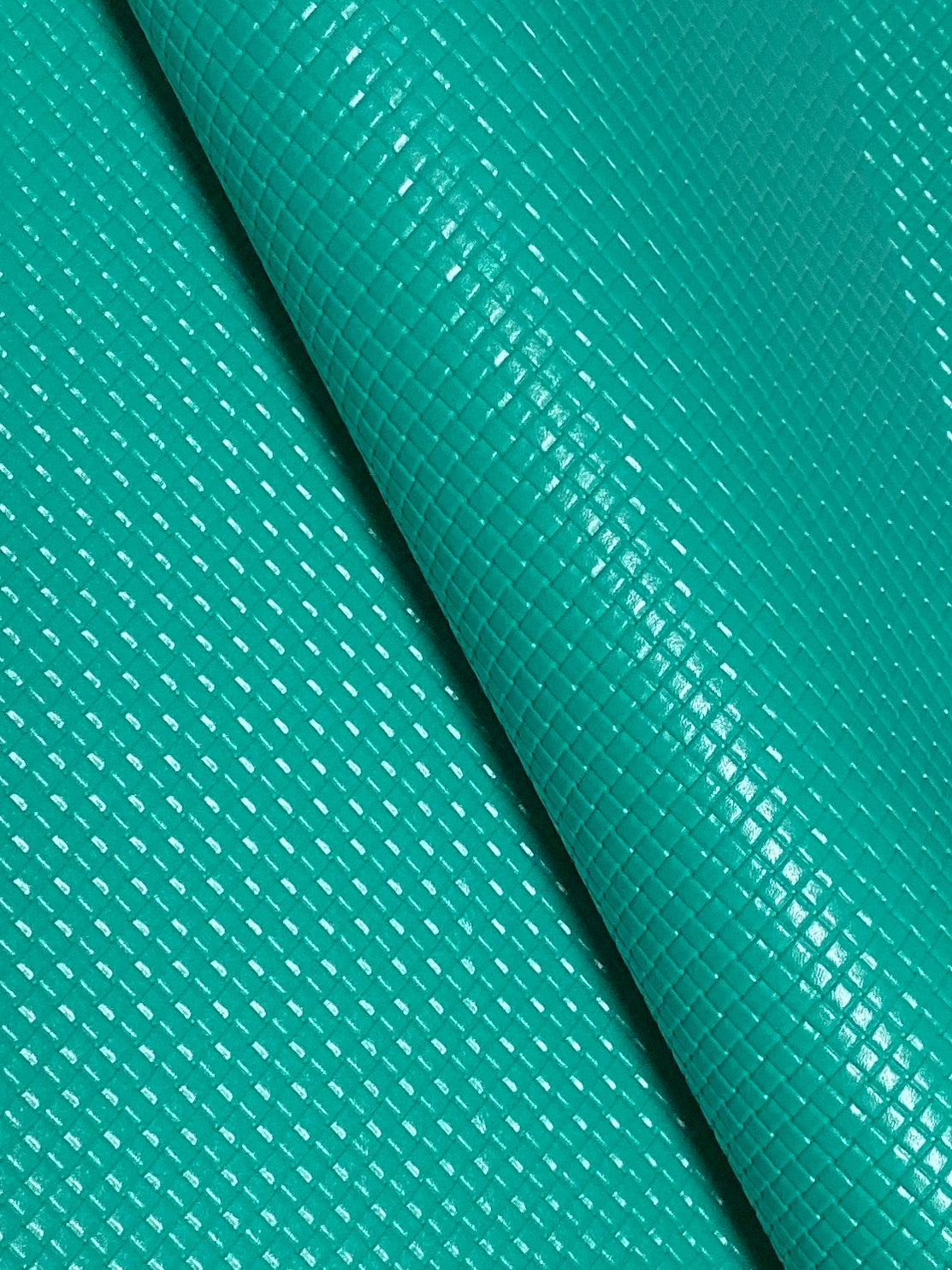 Embossed Faux Leather Sheet - Turquoise