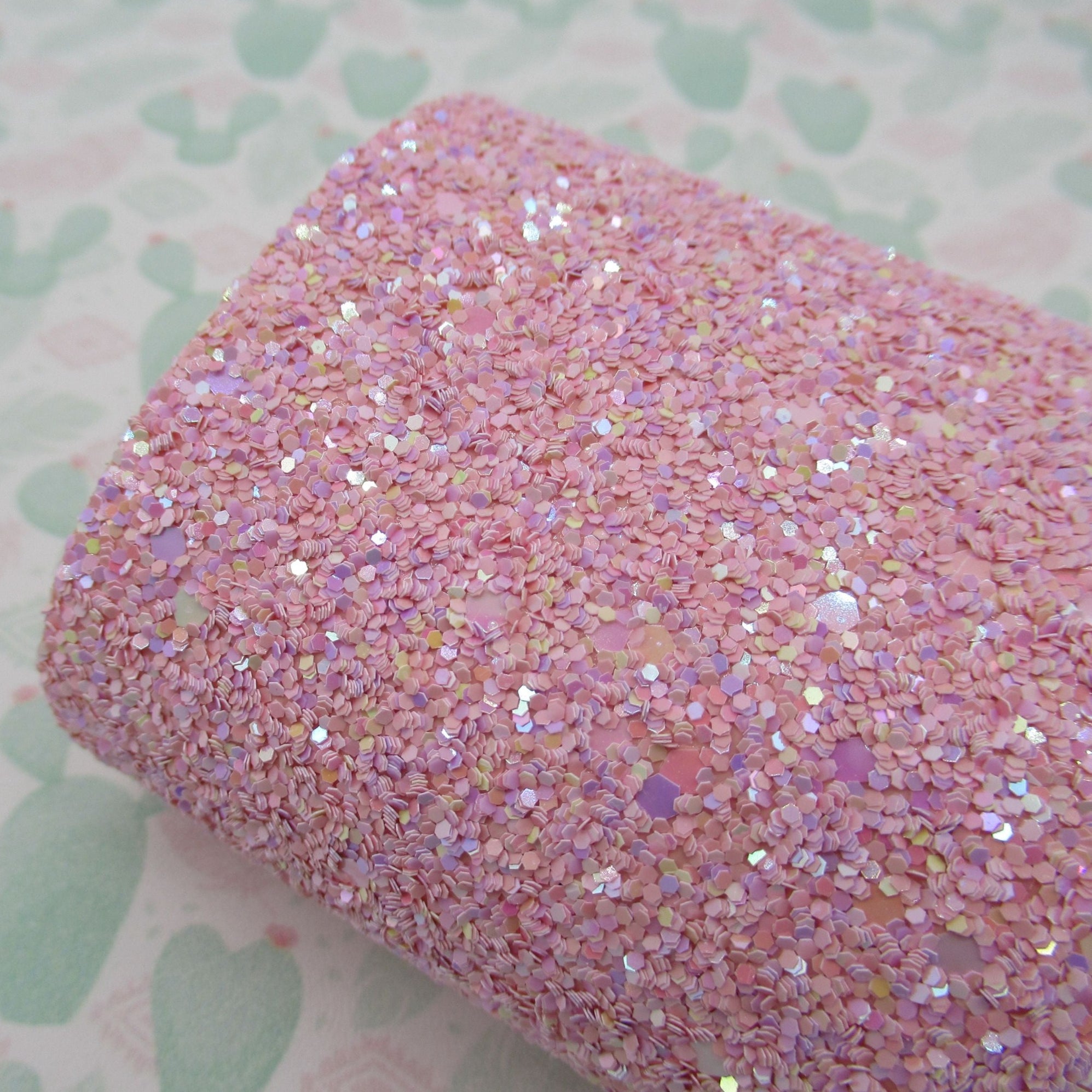 Seashell Light Pink Glitter Faux Leather Sheet